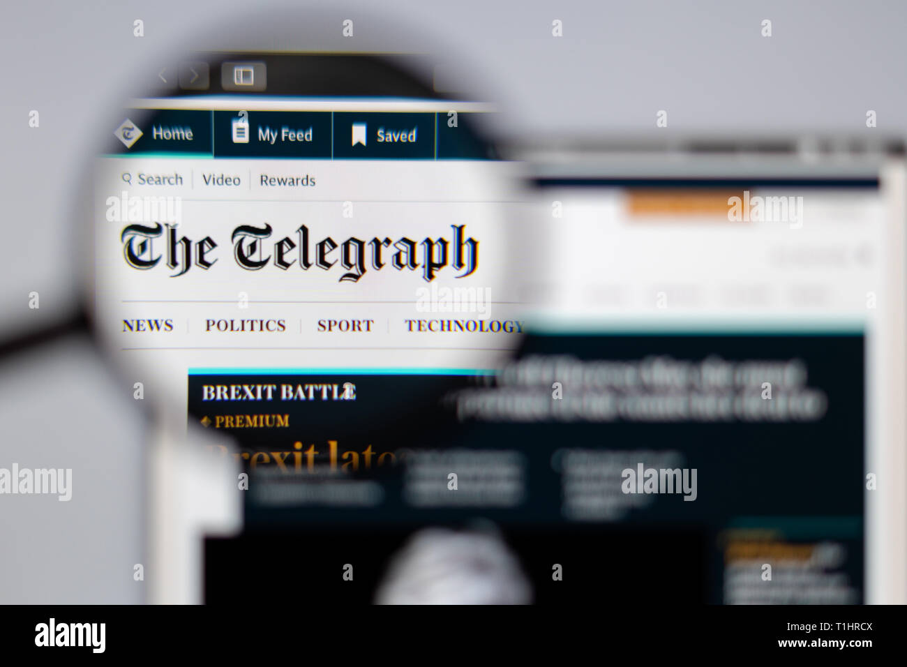 News media The Telegraph website homepage. The Telegraph logo visible ...