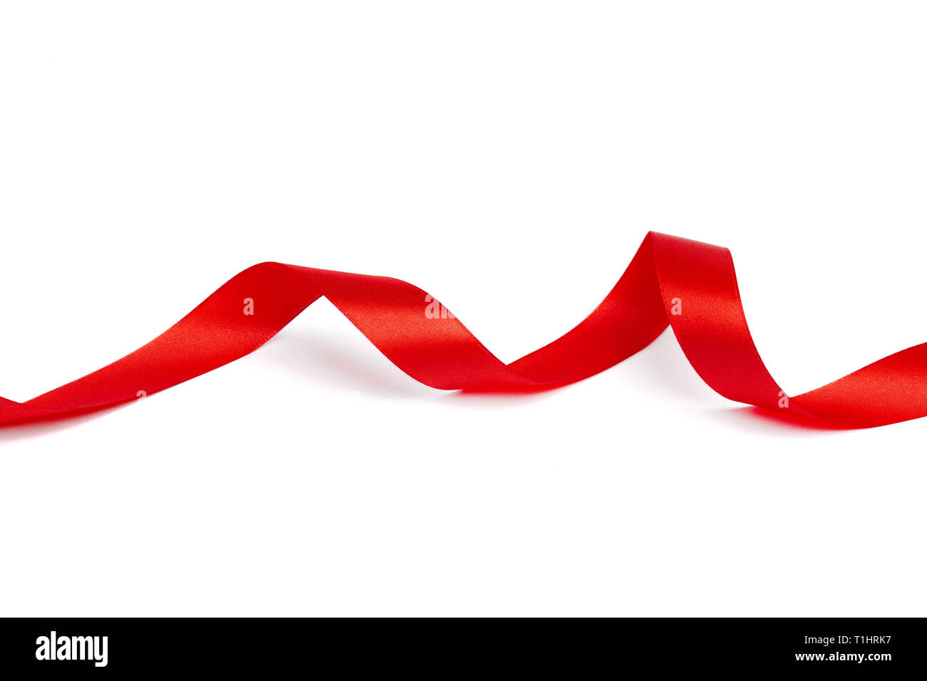 Red ribbon collection isolated on white Stock Photo - Alamy