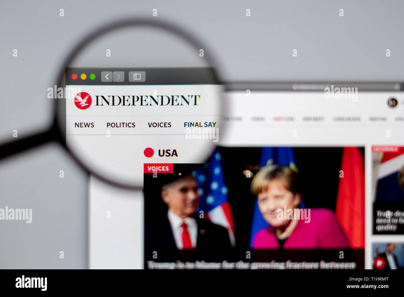 News media Independent website homepage. Independent logo visible ...