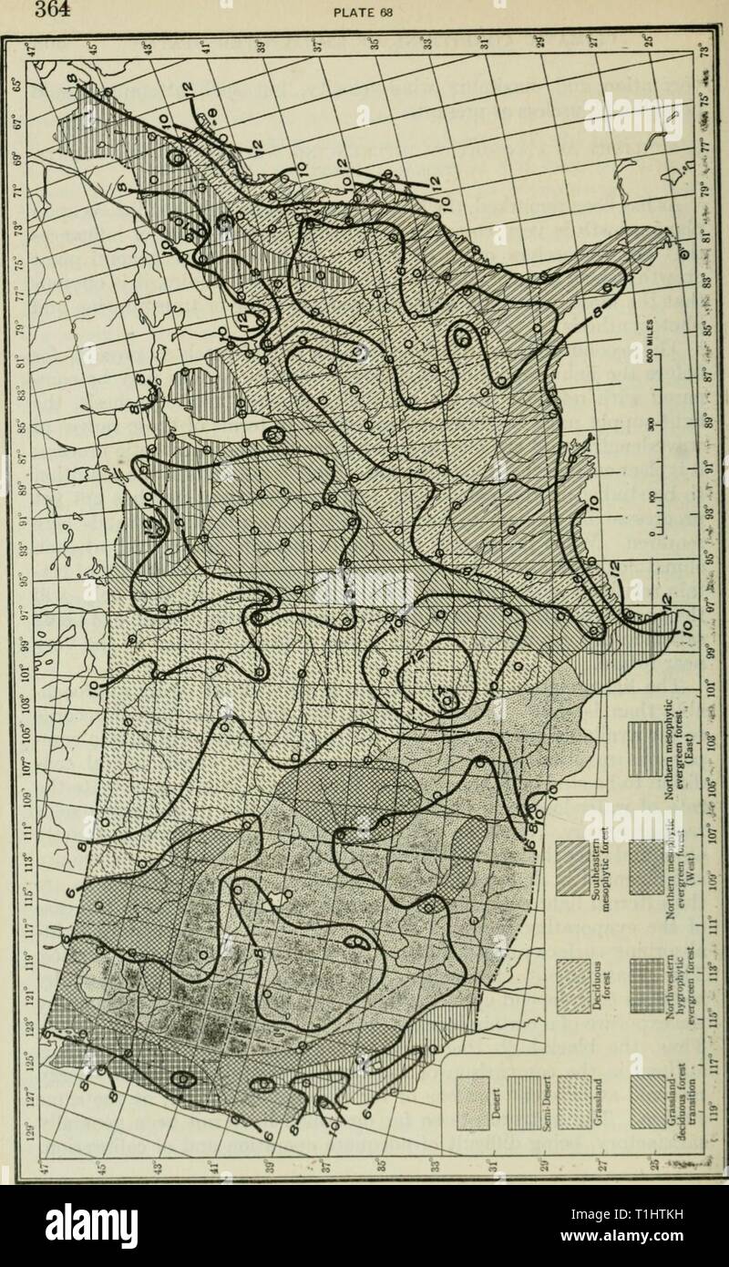 The distribution of vegetation in Stock Photo - Alamy