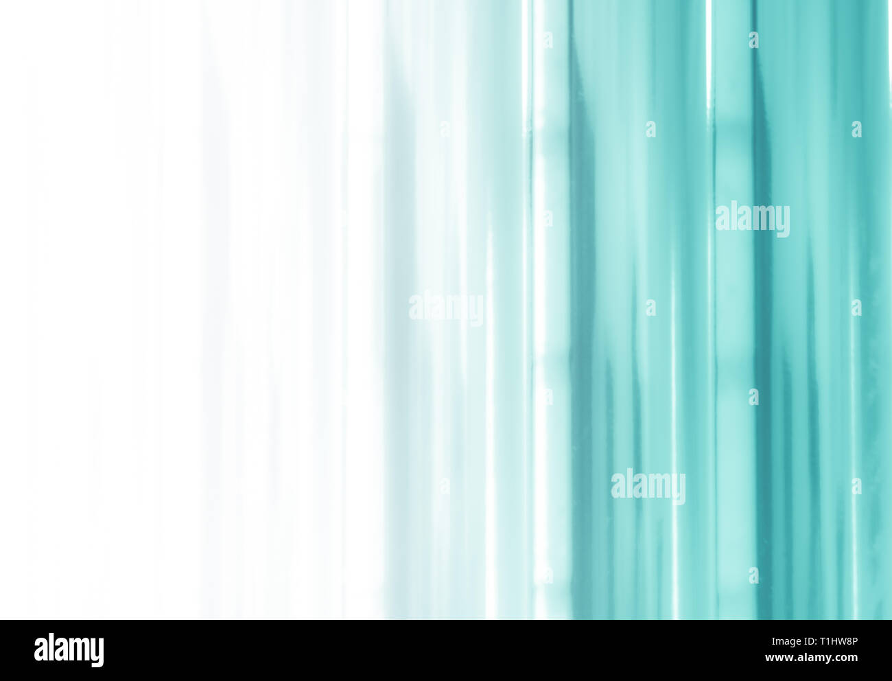 Elegant striped turquoise background pattern fading into white space ...