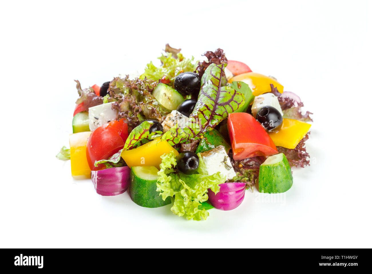fresh salad isolated Stock Photo - Alamy