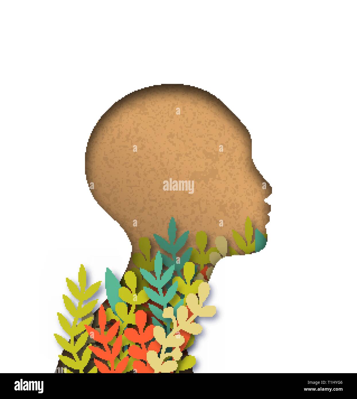 Head cutout Stock Vector Images - Alamy