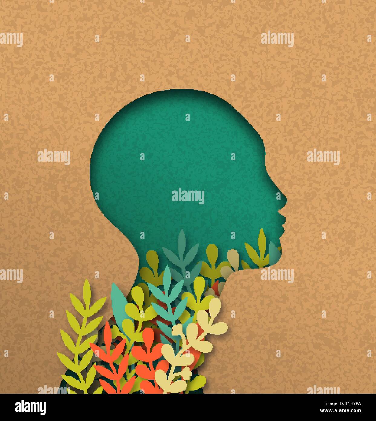 Human head paper cut 3d hi-res stock photography and images - Alamy