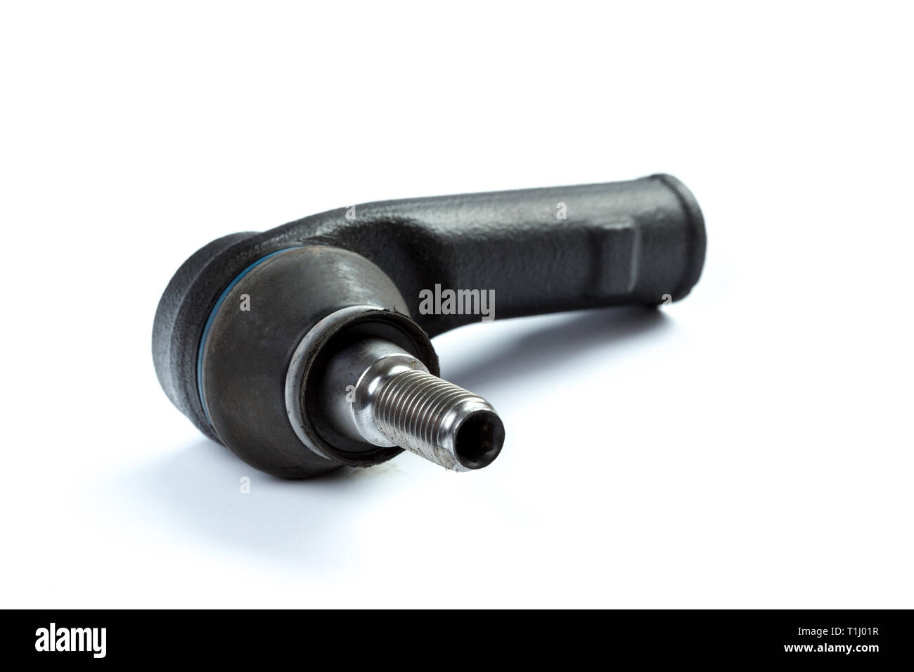 Automobile steering rod tip isolated on a white background Stock Photo ...