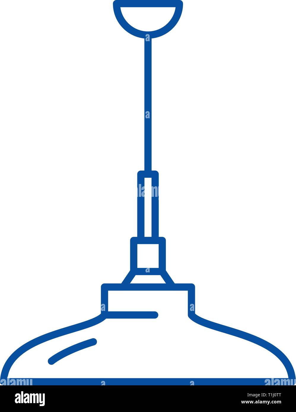 Ceiling lamp line icon concept. Ceiling lamp flat vector symbol, sign ...