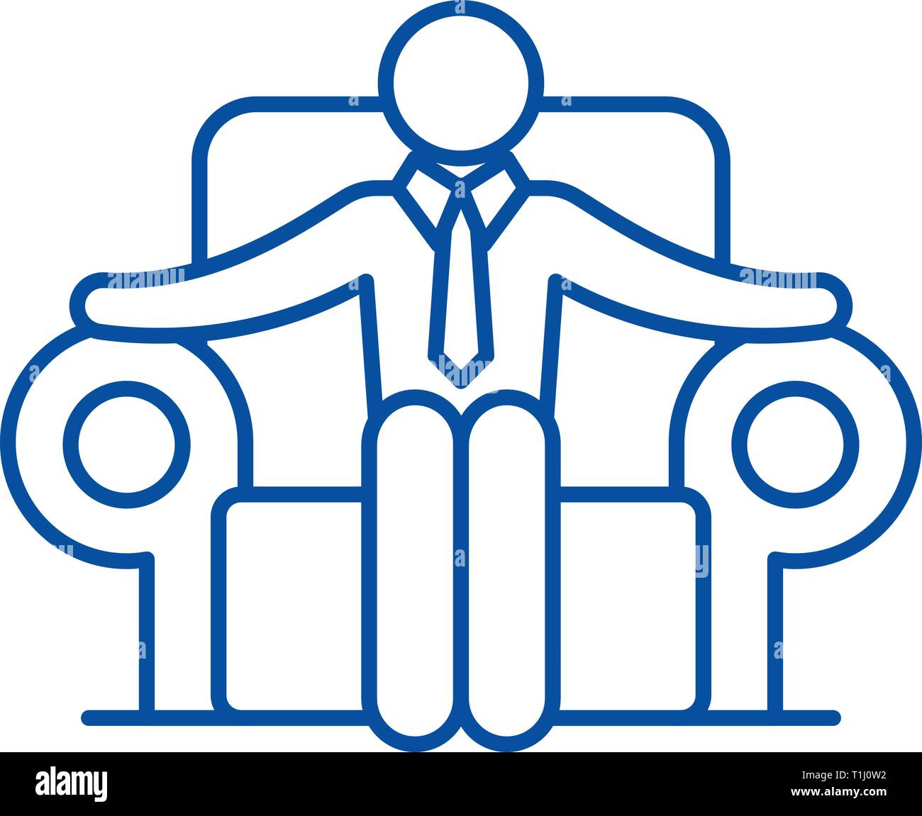 Ceo line icon concept. Ceo flat vector symbol, sign, outline ...