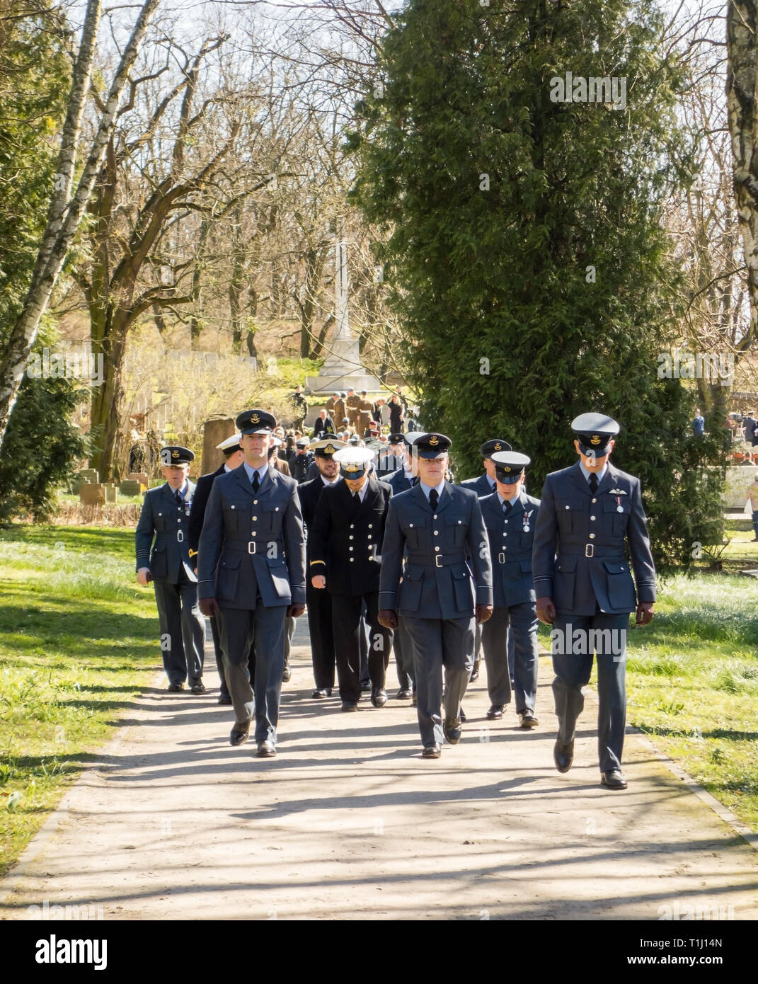 Royal air force police pay tribute to the 50 airmen killed in the great ...