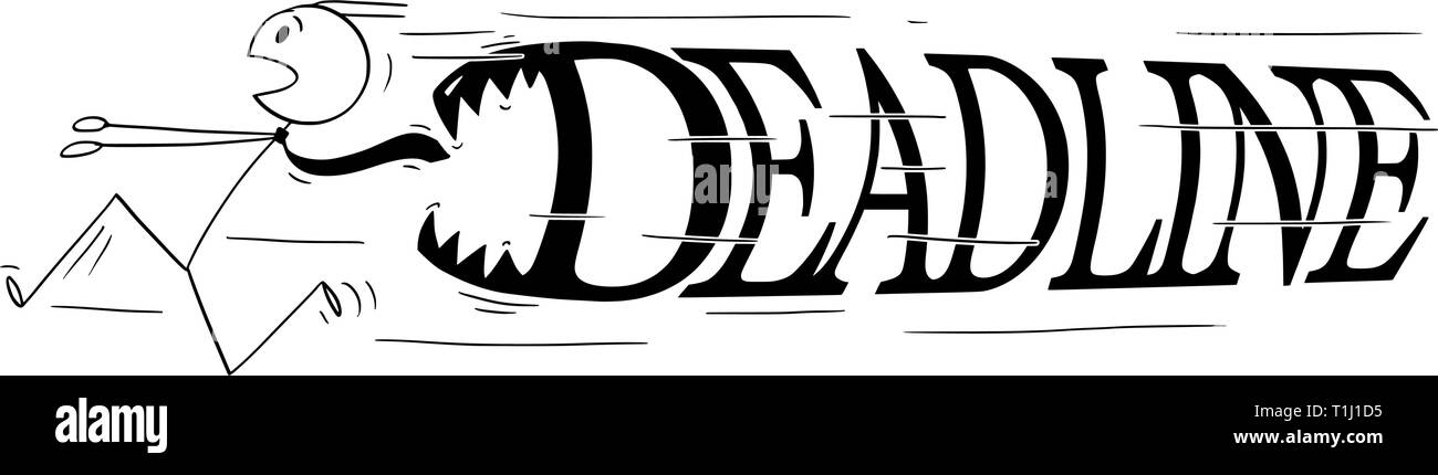 Cartoon stick figure drawing conceptual illustration of businessman ...