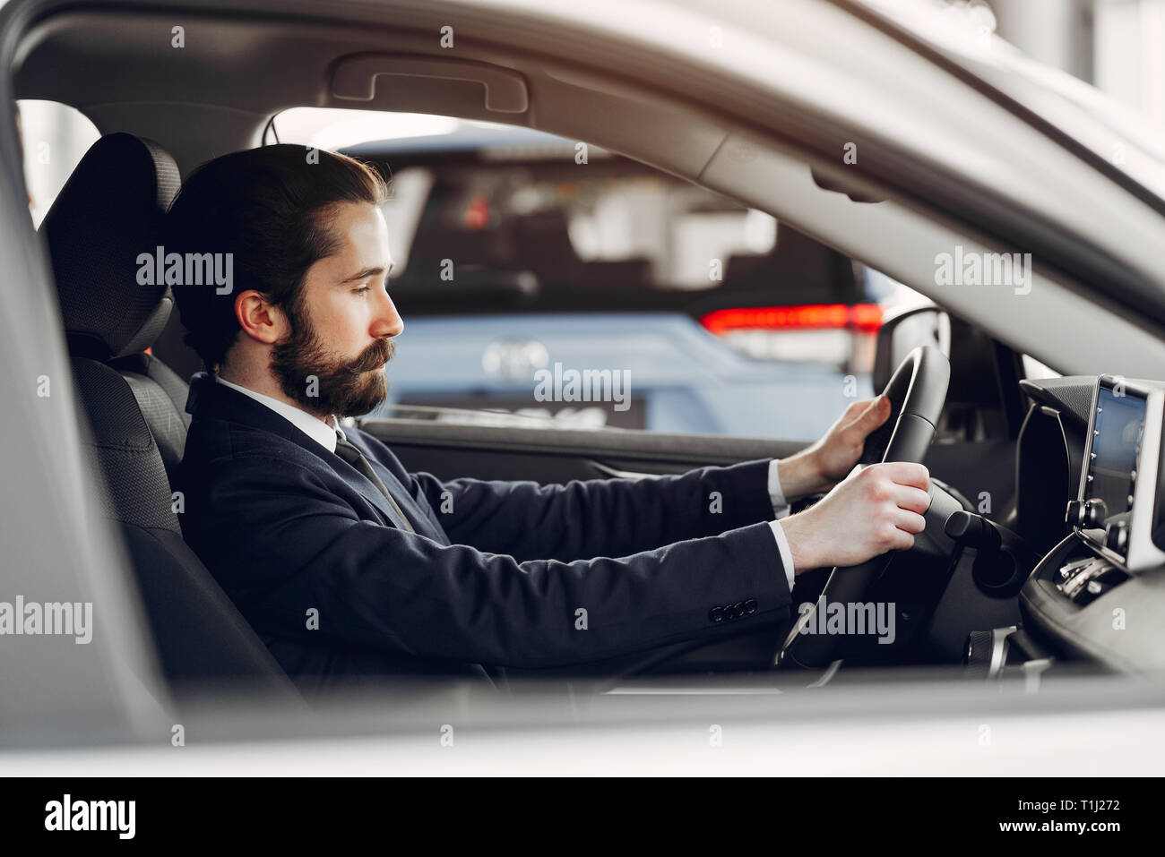 Happy man car sale auto business hi-res stock photography and images ...