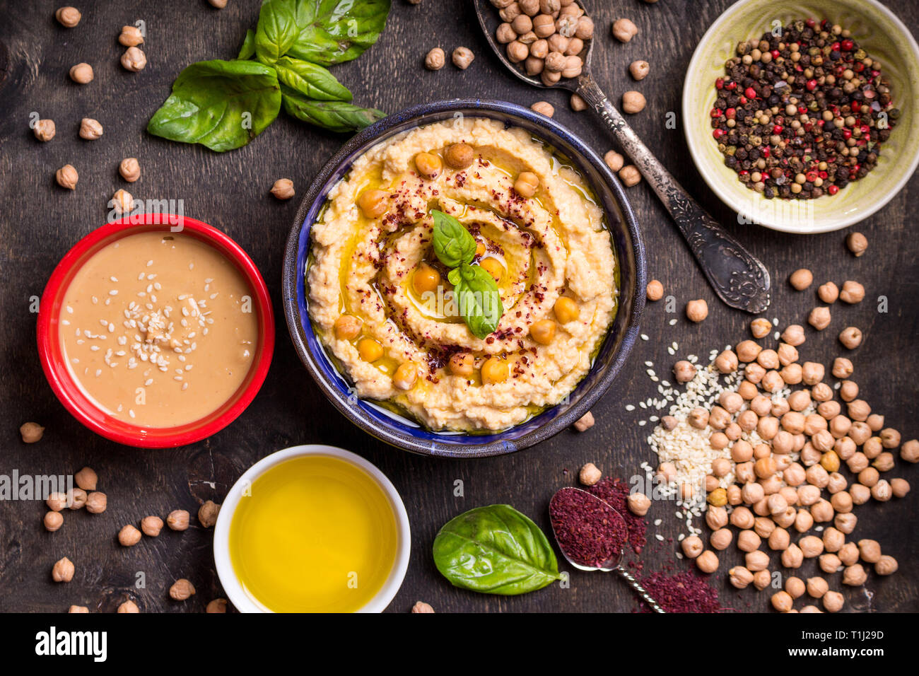 Preparing hummus hi-res stock photography and images - Alamy
