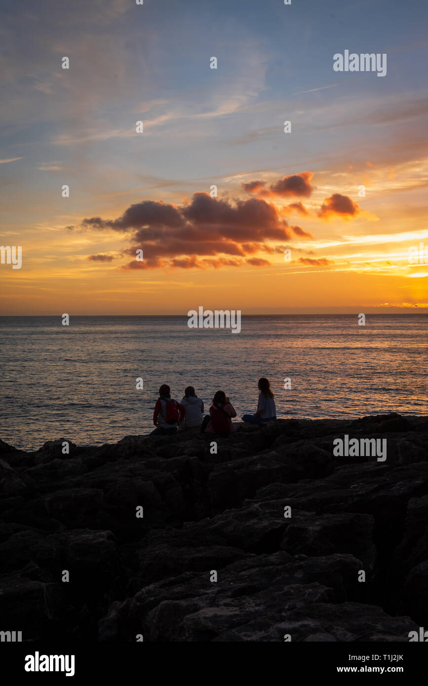 Portugal atlantic coast cascais sunset hi-res stock photography and ...