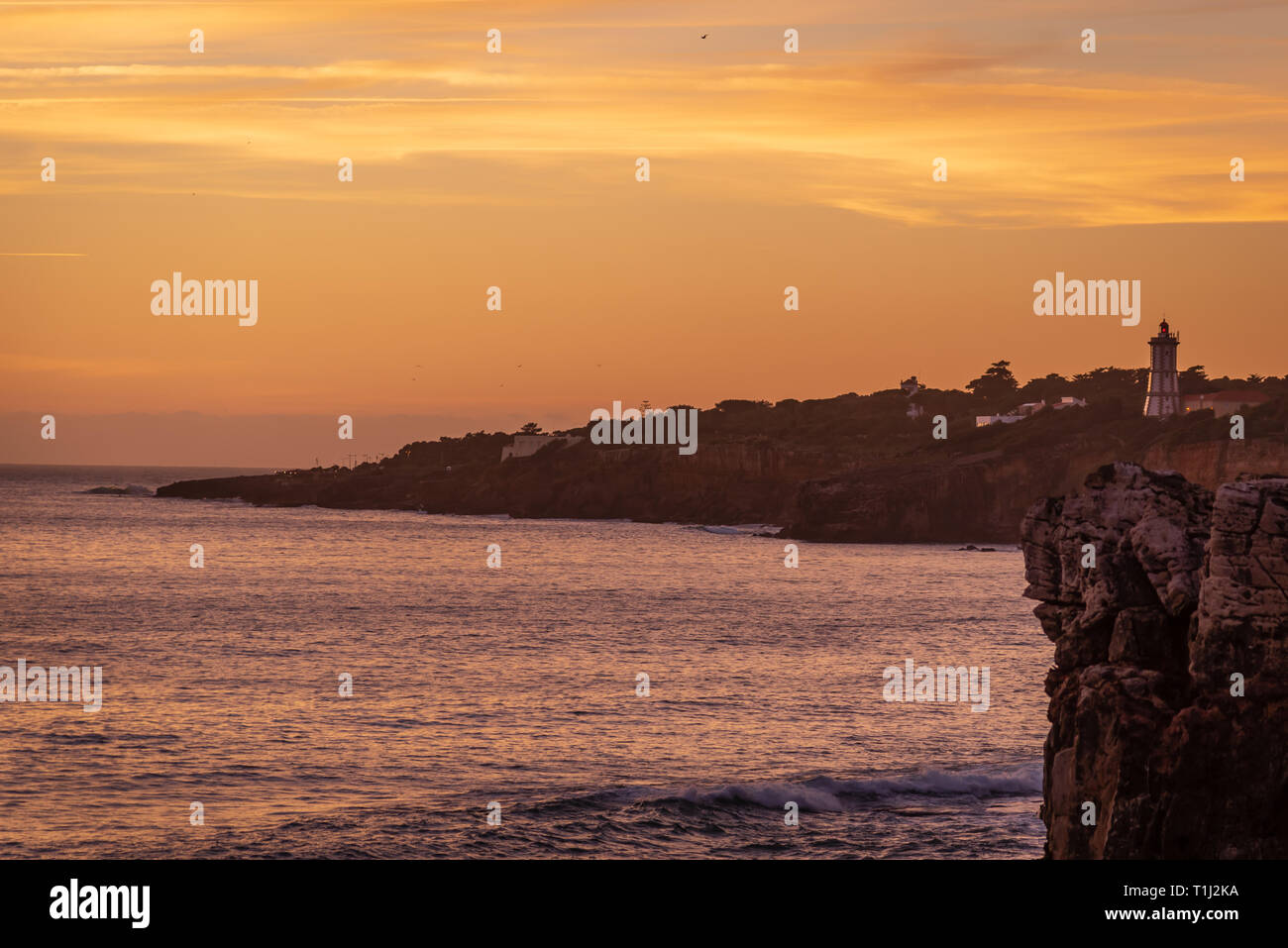 Portugal atlantic coast cascais sunset hi-res stock photography and ...