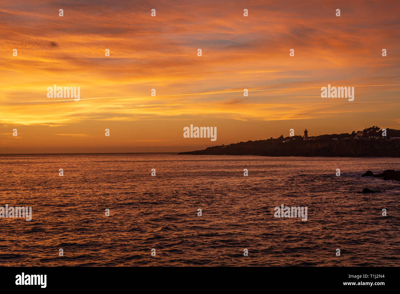 Portugal atlantic coast cascais sunset hi-res stock photography and ...
