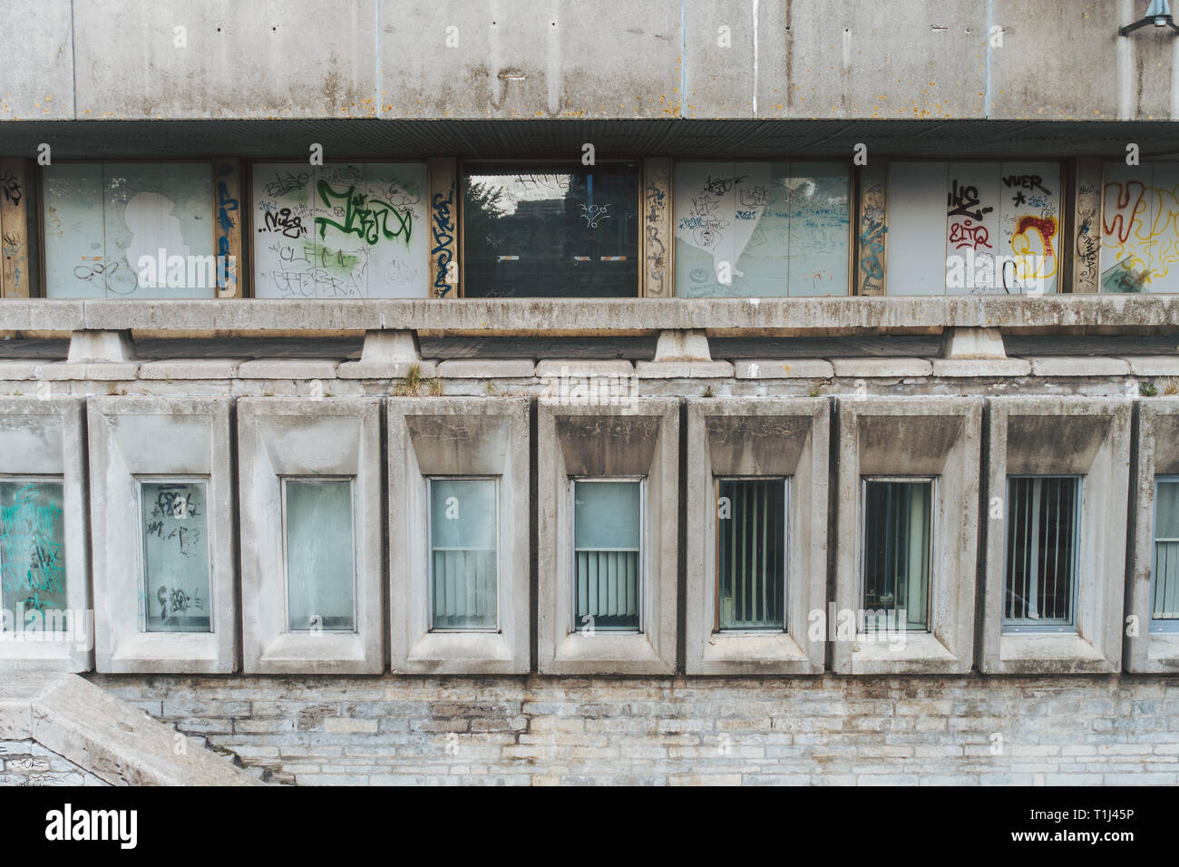The abandoned Tallinn City Hall (Linnahall), completed in 1980 while ...