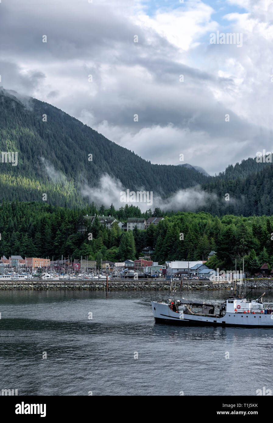 View of Ketchikan, Alaska, from the sea Stock Photo - Alamy