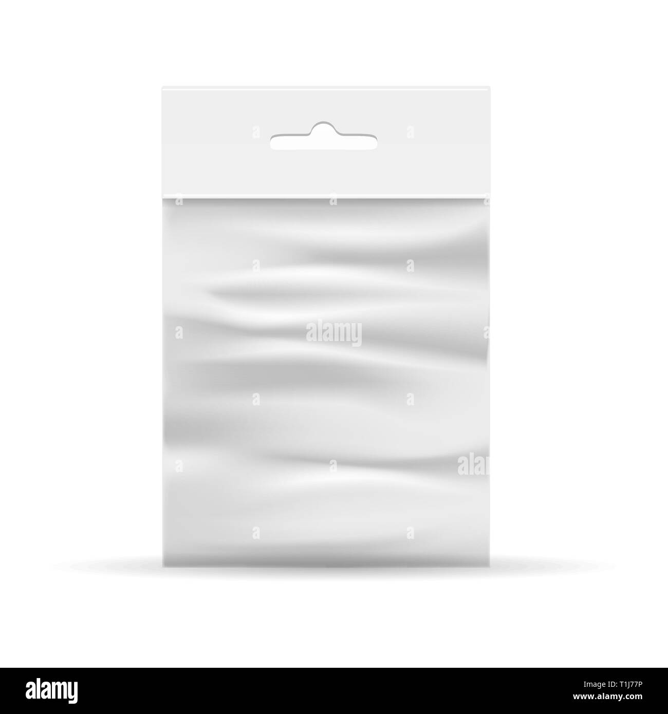 Plastic pocket bag. Realistic empty sterile clear transparent pack for ...