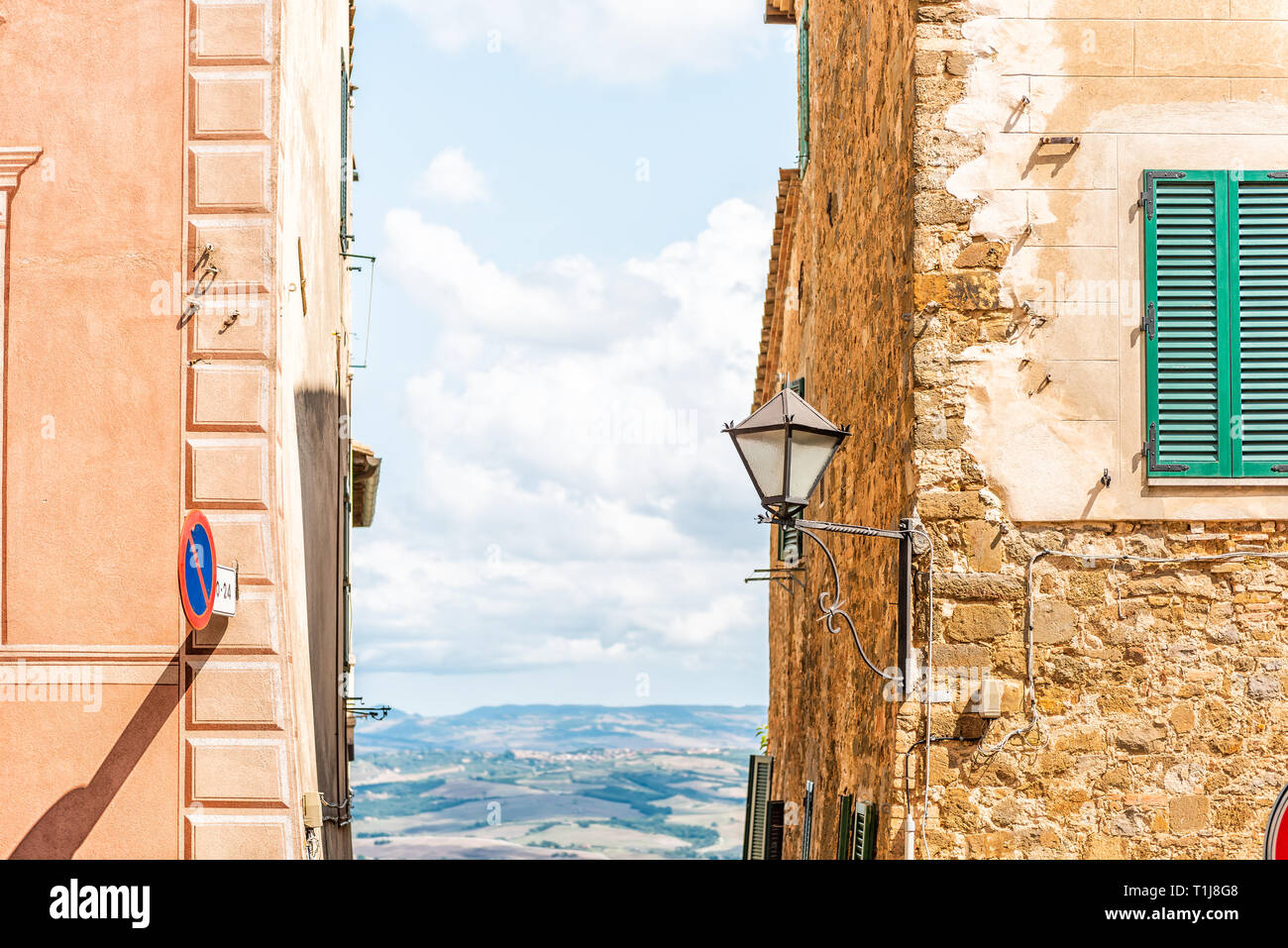 Montalcino, Italy historic medieval town village in Tuscany on sunny ...