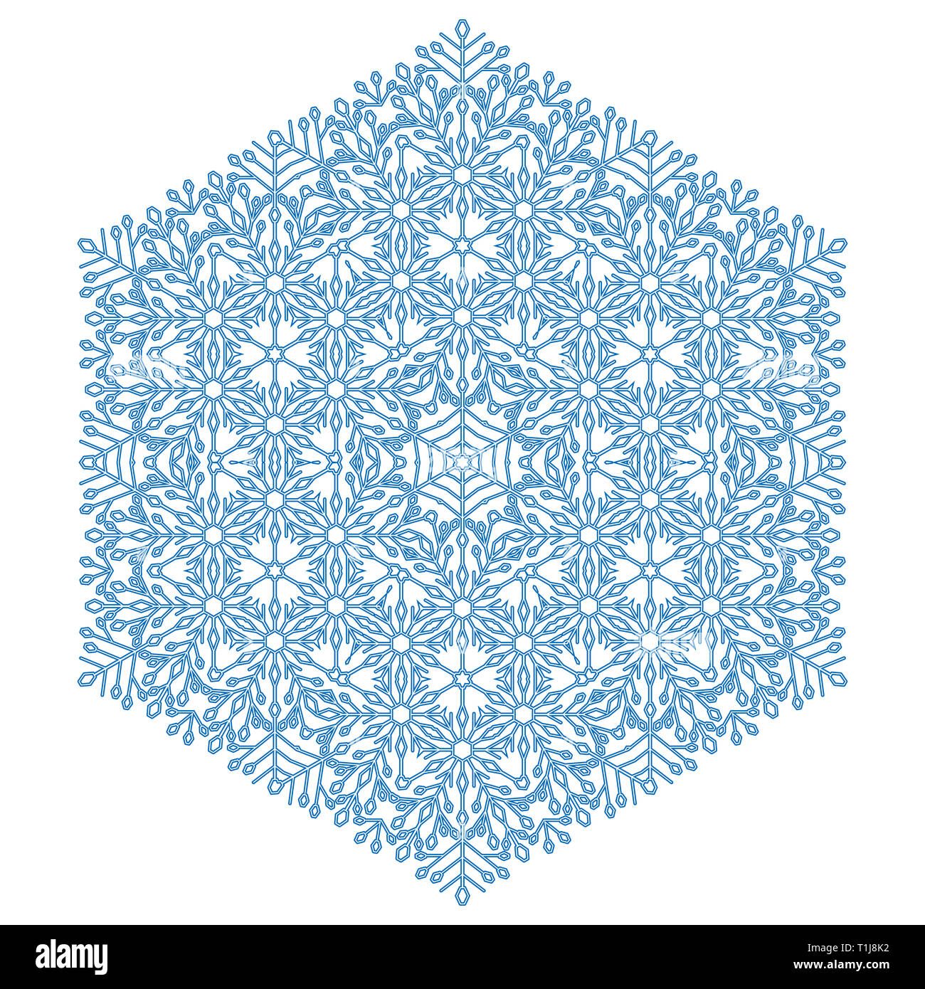 Pretty round snowflake hi-res stock photography and images - Alamy