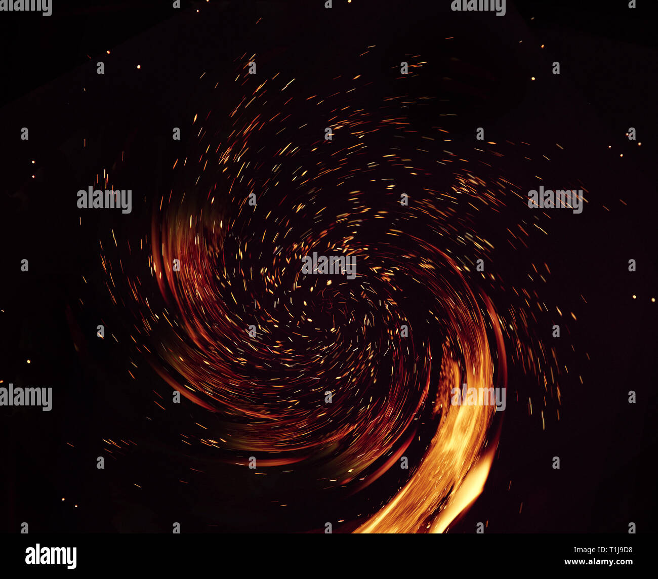 Hot flame heat fire abstract black background. Glow light effect. Dark ...