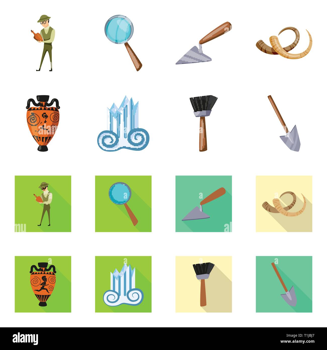 archaeologist,lens,tool,horn,amphora,architecture,brush,shovel,human ...