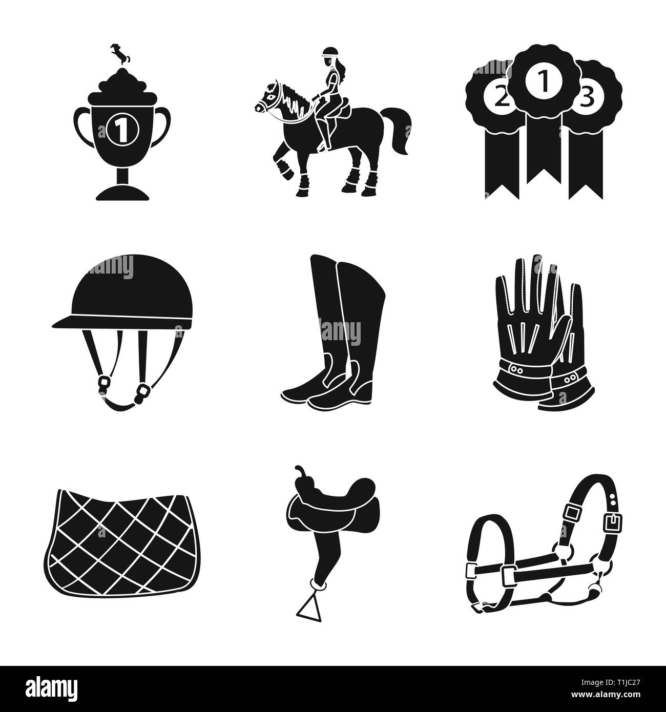 Vector illustration of sport and competition sign. Set of sport and ...