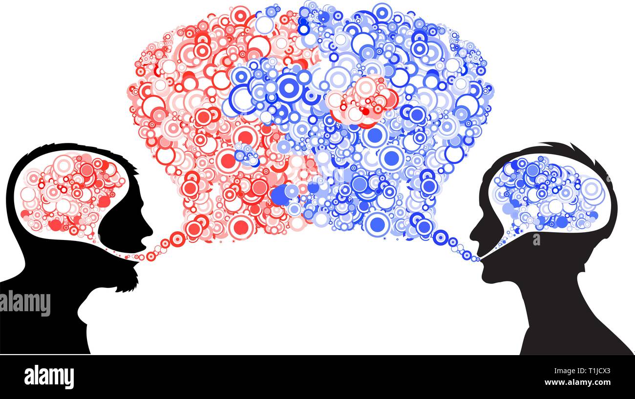 Conversation between man woman Stock Vector Images - Alamy