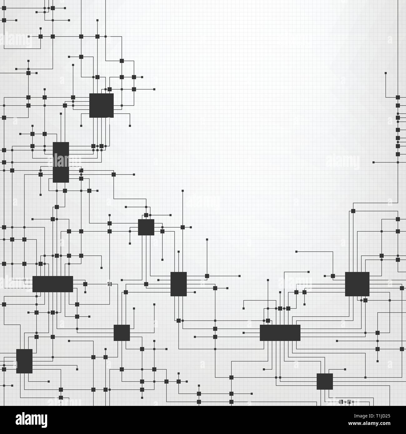 Vector technology in electronic circuit design Stock Vector Image & Art ...