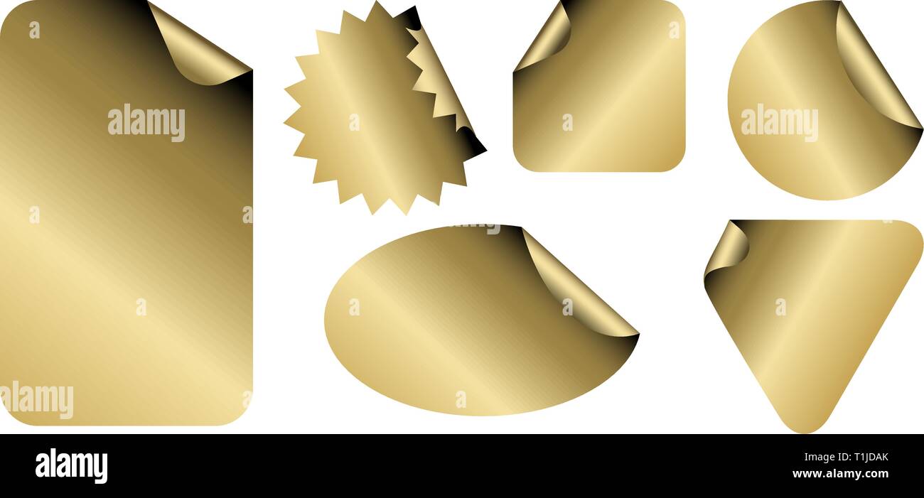 Set of golden labels badges and stickers Stock Vector Image & Art - Alamy