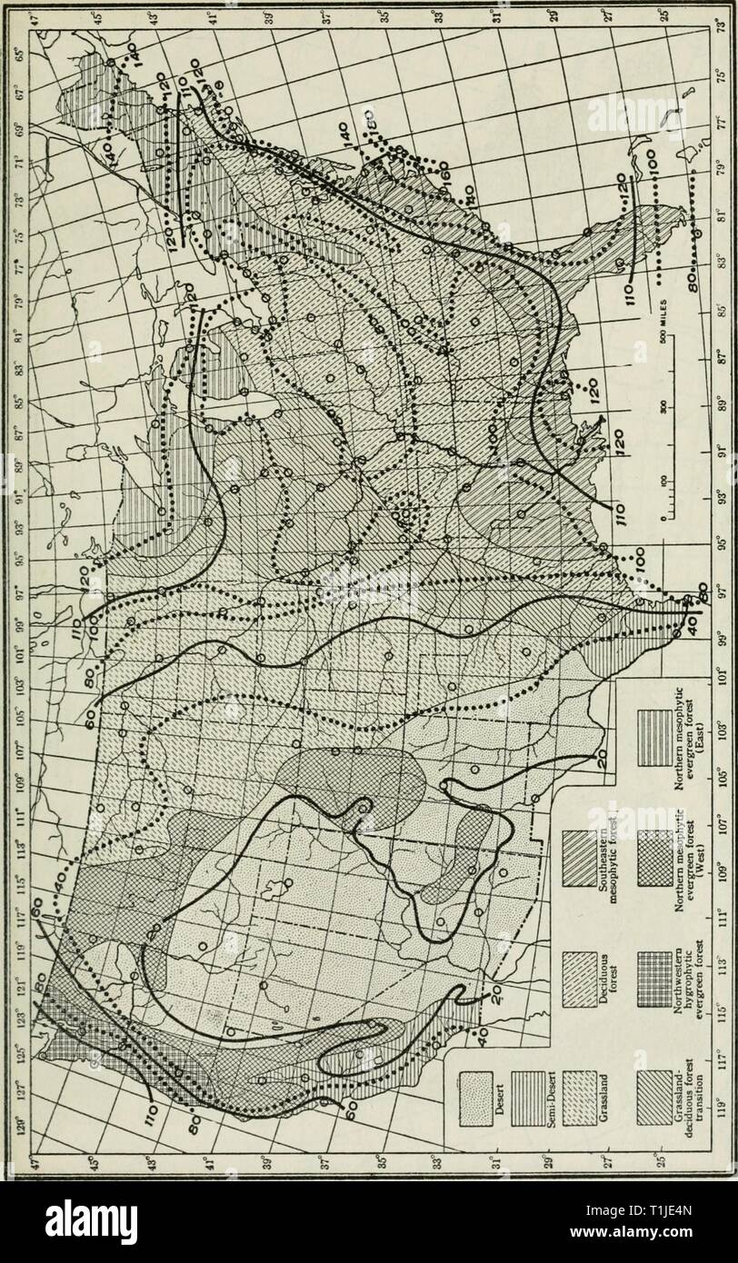 The distribution of vegetation in Stock Photo - Alamy