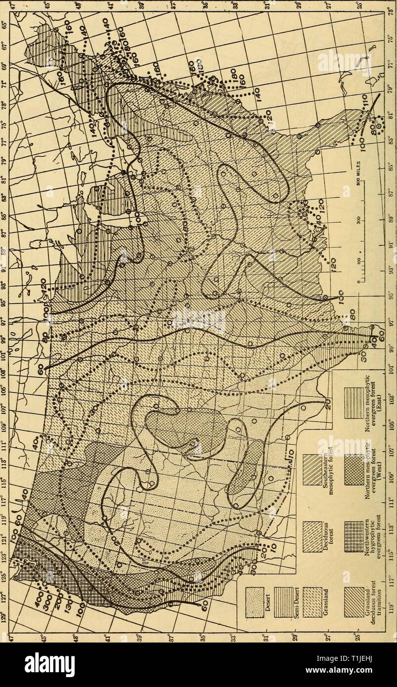The distribution of vegetation in Stock Photo - Alamy