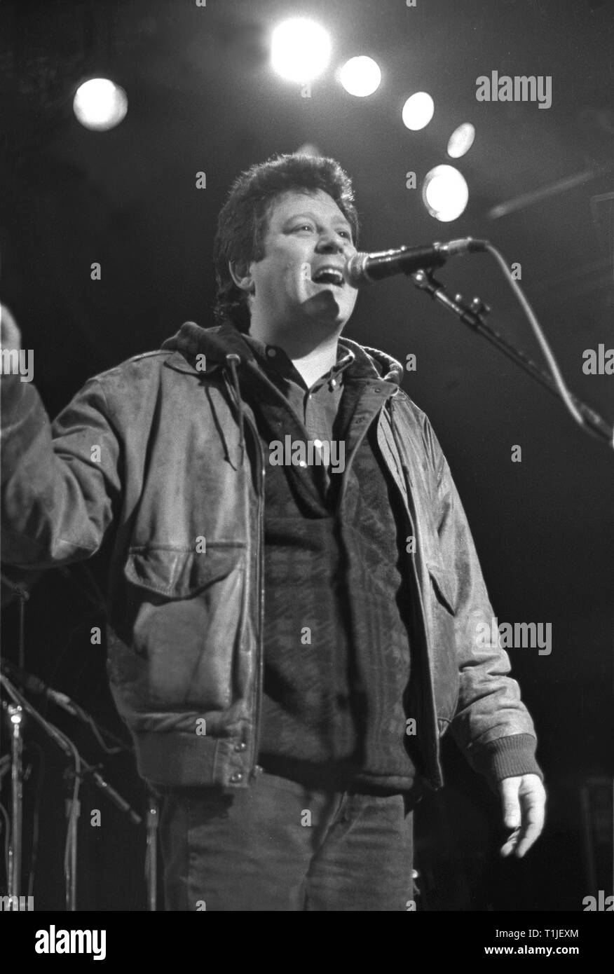 Guy on stage Black and White Stock Photos & Images - Alamy