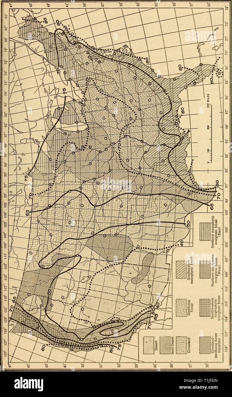 The distribution of vegetation in Stock Photo - Alamy