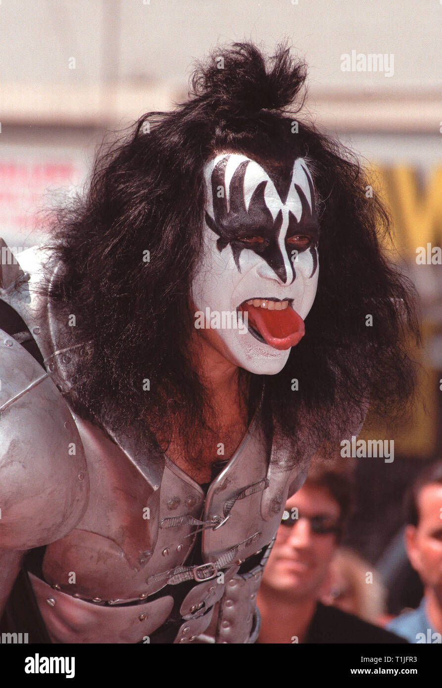 LOS ANGELES, CA - August 11, 1999: GENE SIMMONS, singer & bass player ...