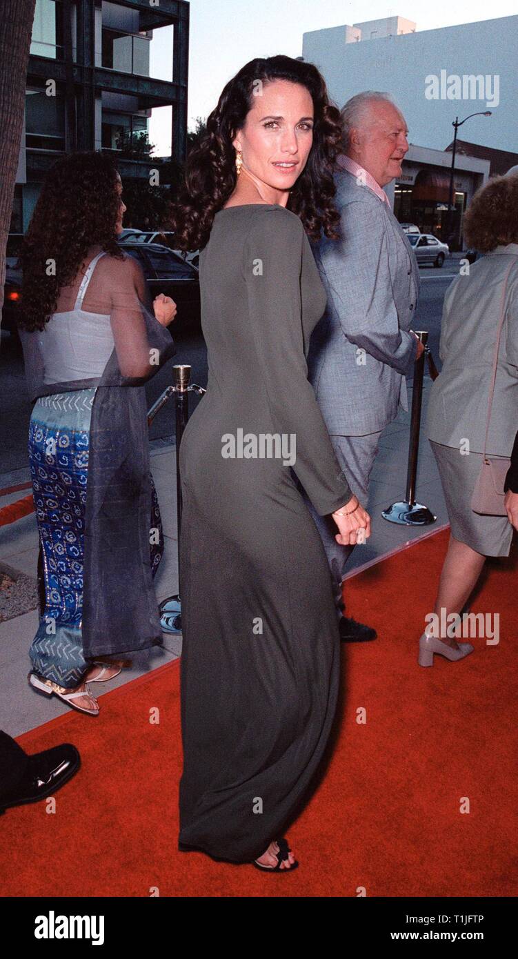 LOS ANGELES, CA - August 16, 1999: Actress ANDIE MacDOWELL at the world ...