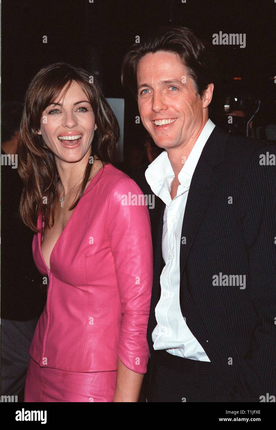 LOS ANGELES, CA - August 17, 1999: Actor HUGH GRANT & actress/model ...