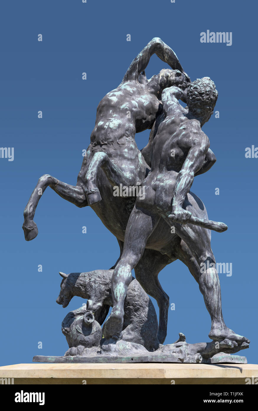 Hercules frees Deianeira from the centaur Nessus Stock Photo - Alamy