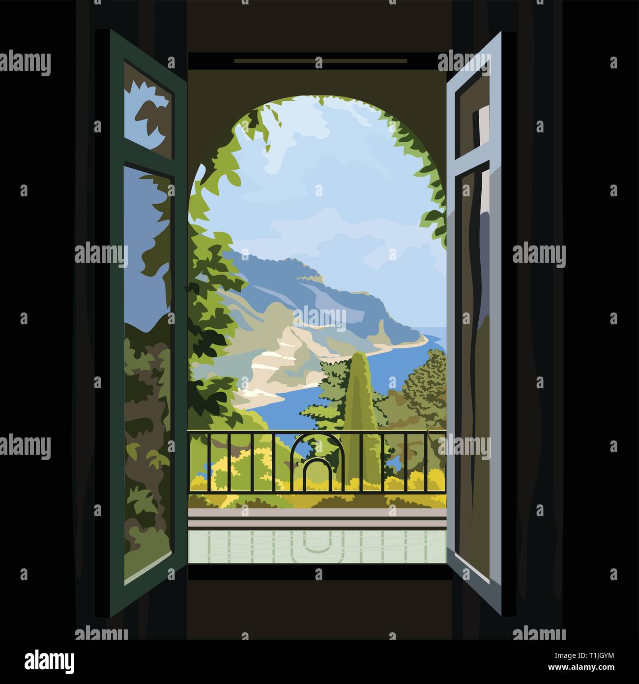 View into nature Stock Vector Images - Alamy