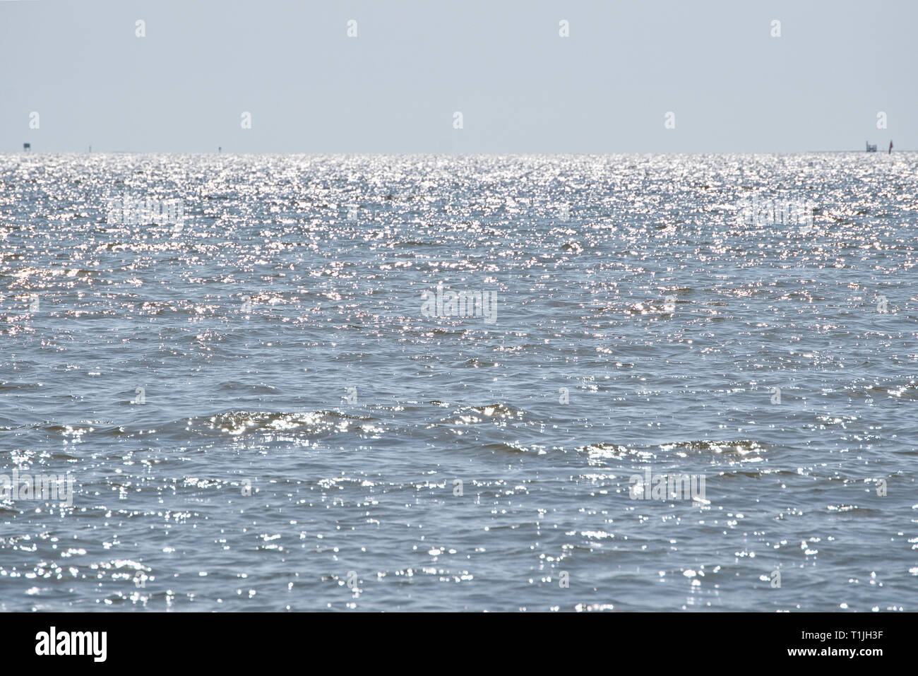 Horizon view of the Texas Gulf of Mexico Stock Photo - Alamy