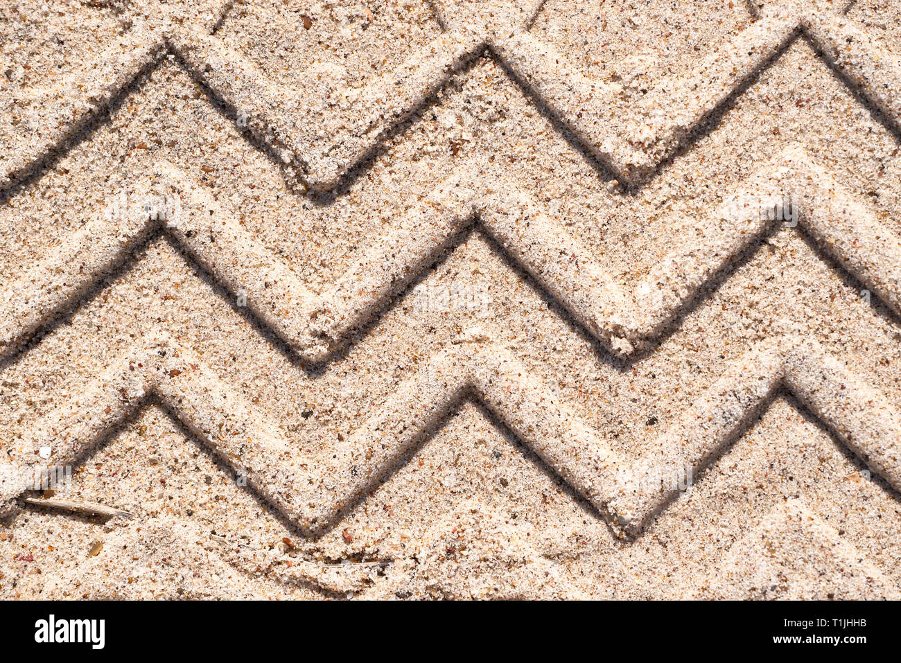 Tire track imprints in the sand Stock Photo - Alamy