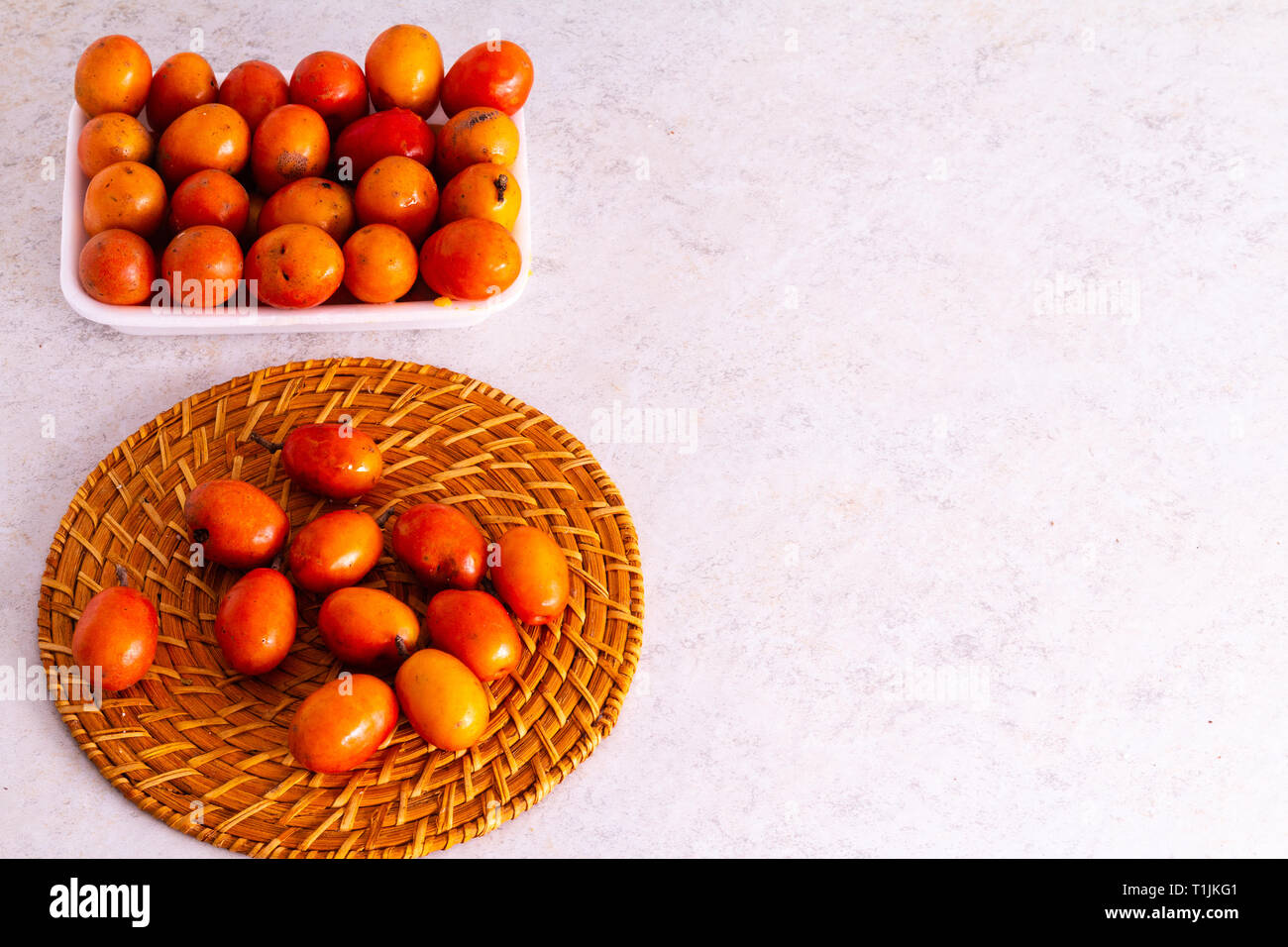 Siriguela fruit with white background Stock Photo - Alamy