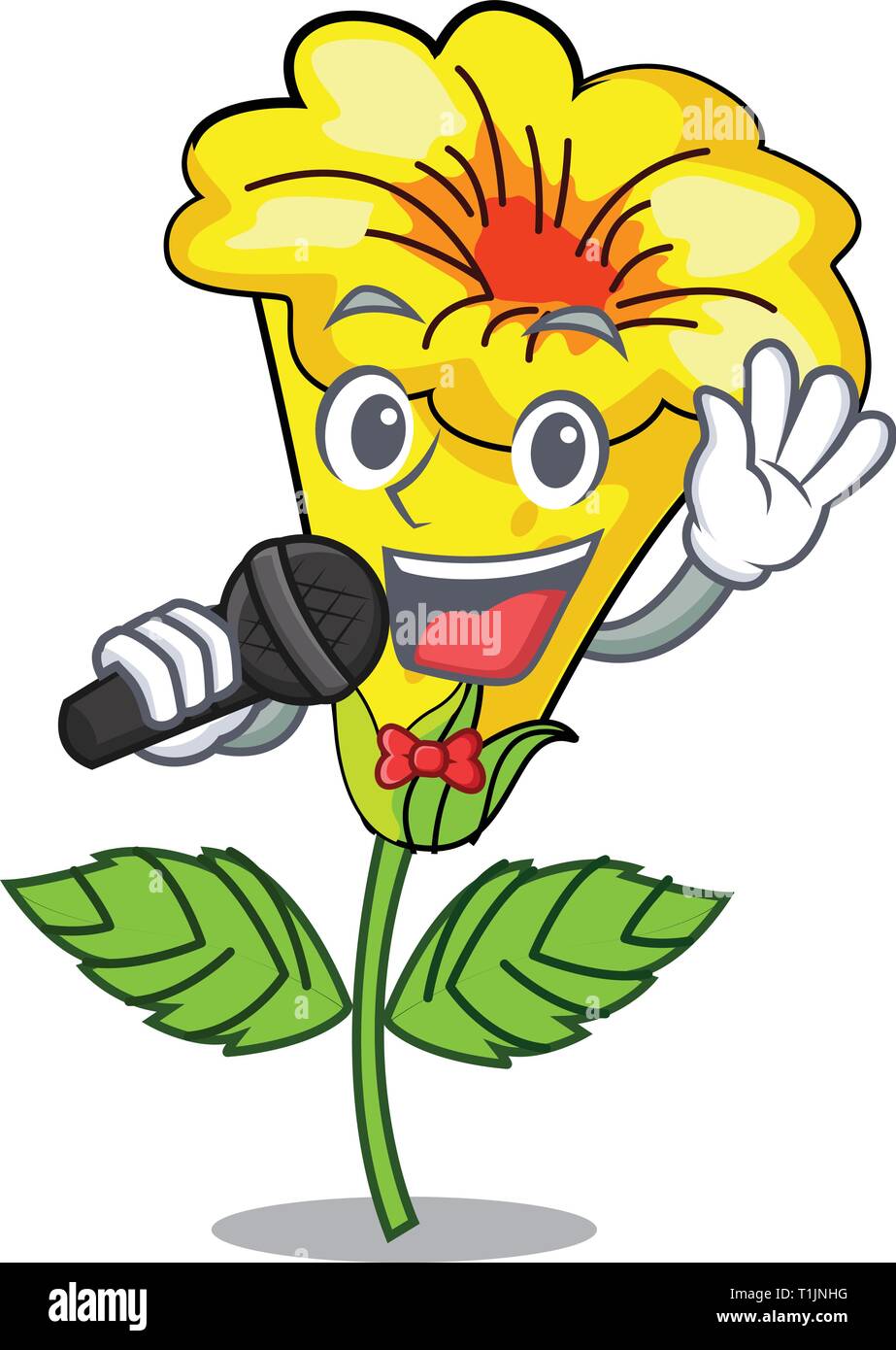 Golden trumpet flowers Stock Vector Images - Alamy