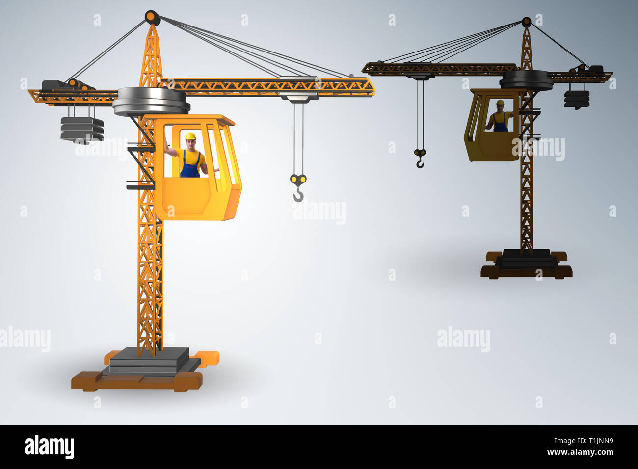 Construction crane operated by the operator Stock Photo - Alamy