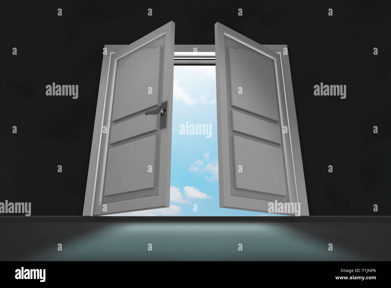 Open doors in opportunity concept Stock Photo - Alamy