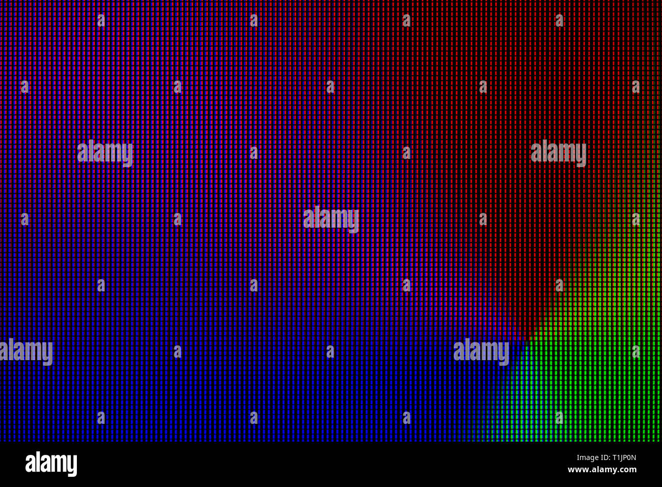 LED lights from computer LED monitor screen display panel for graphic ...