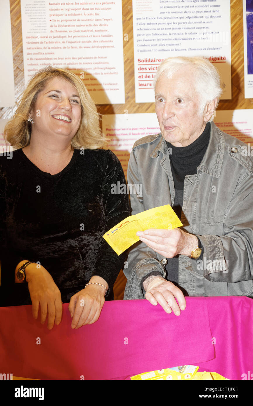 Paris, France. 15th Mar, 2019. Marcel Amont and Veronica Antonelli ...