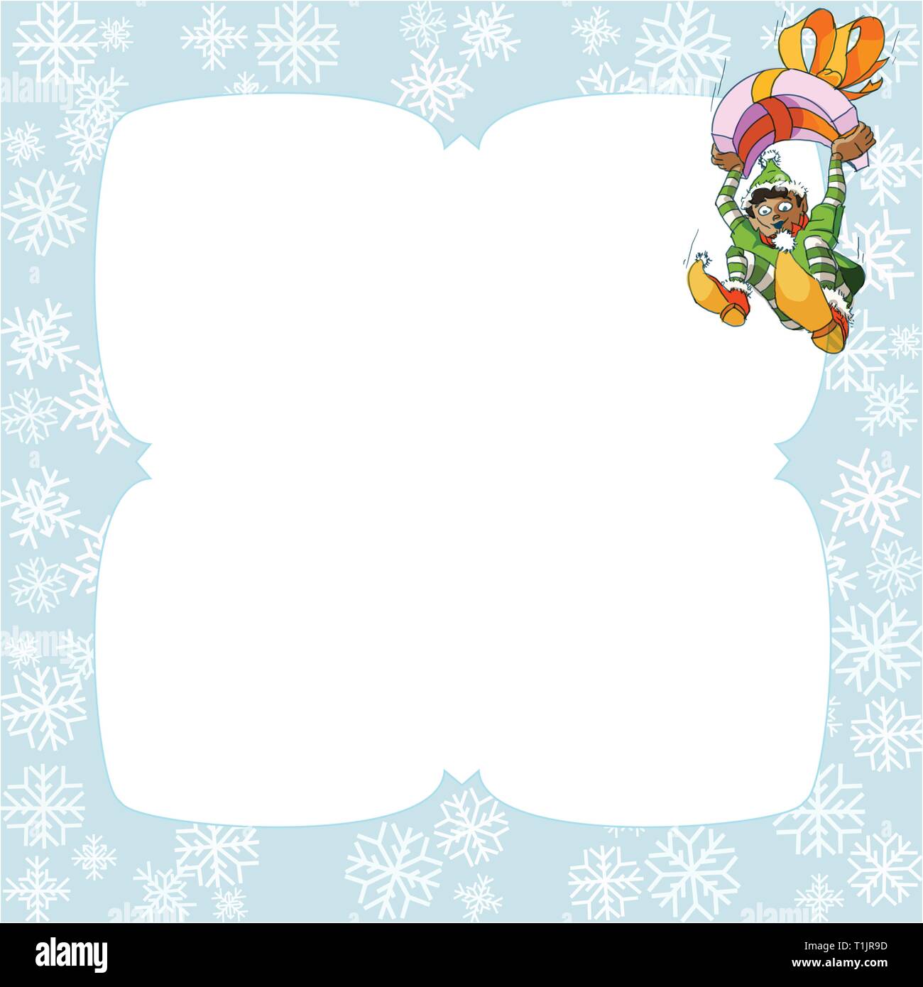 Christmas flat background falling Stock Vector Images - Alamy