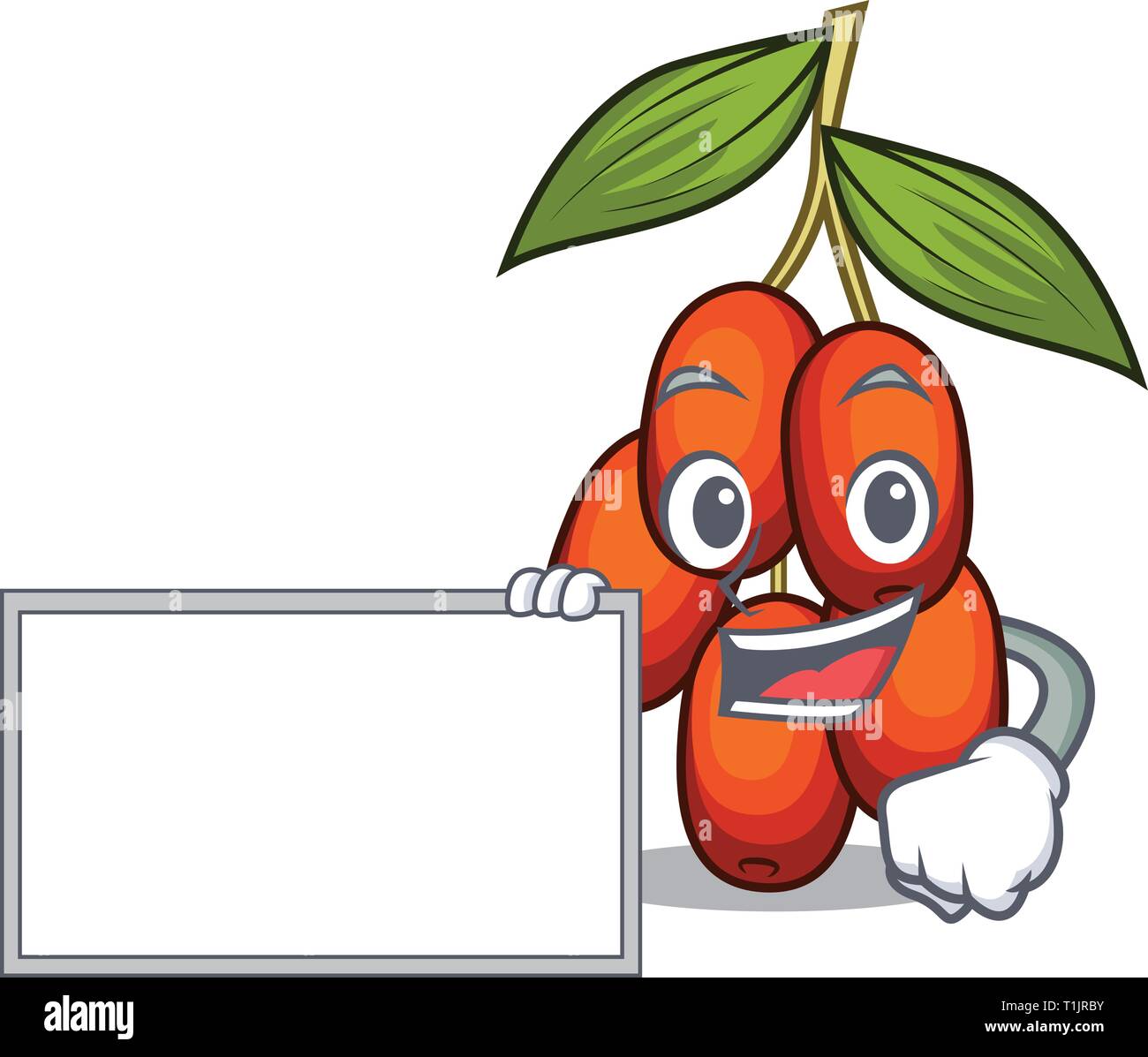 With board jujube fruit in a cartoon bowl vector illustration Stock ...