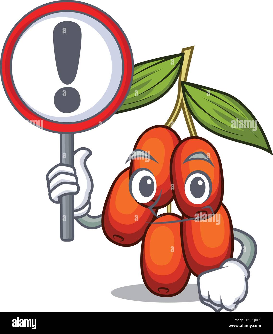 With sign jujube fruit in a cartoon bowl vector illustration Stock ...