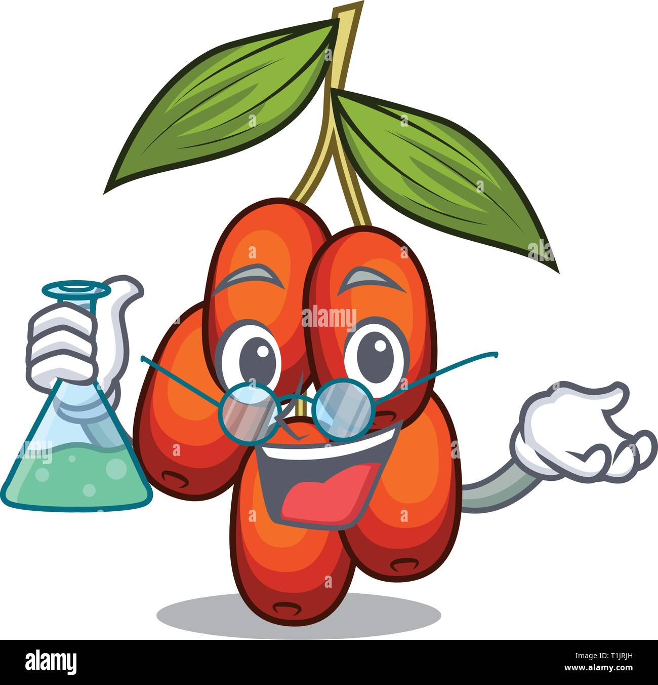 Professor jujube fruit isolated with the cartoon vector illustration ...